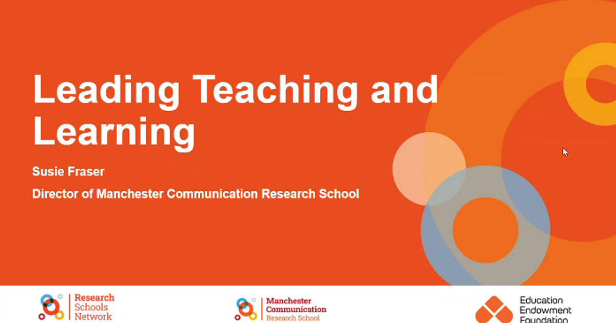 Leading Teaching & Learning | Manchester Communication Research School