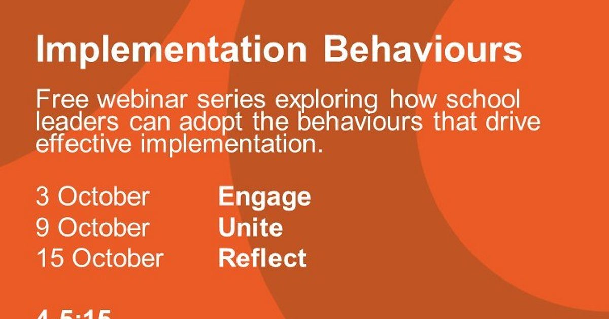 Implementation Behaviours: Reflect | Bradford Research School