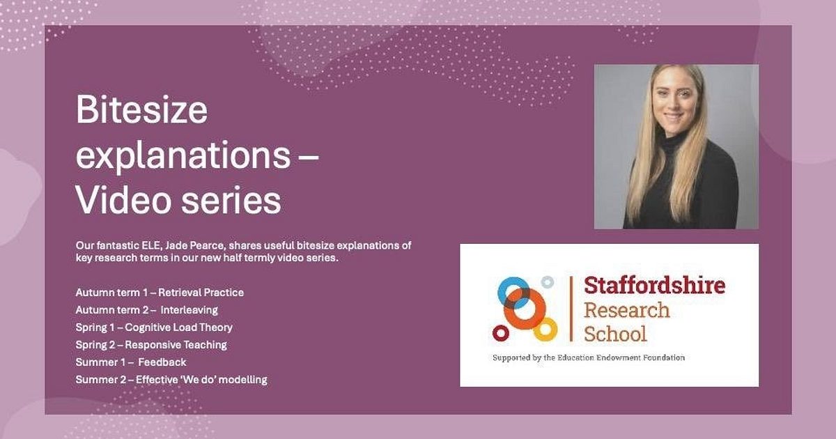 Bitesize Video Explanation Series | Staffordshire Research School