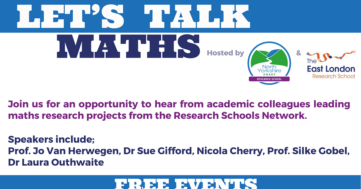 Let's Talk Maths With Fliss James &… | East London Research School