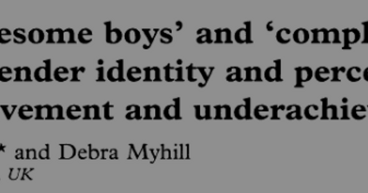 `Troublesome boys' and `compliant girls'… | Durrington Research School