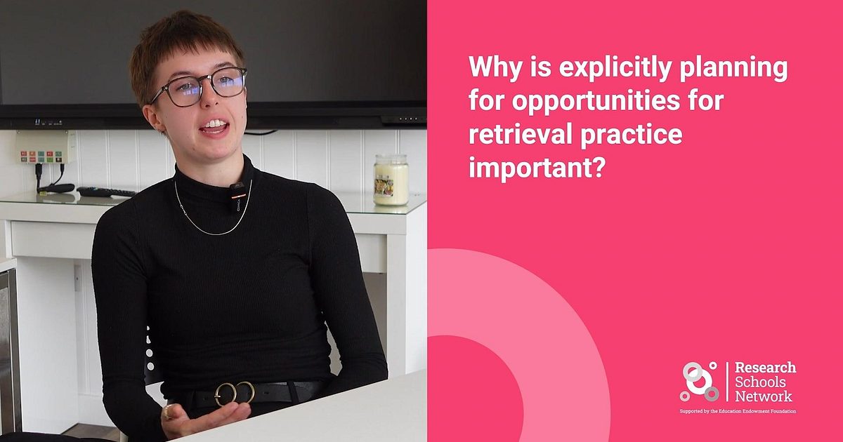 Retrieval practice to support maths | Research Schools Network