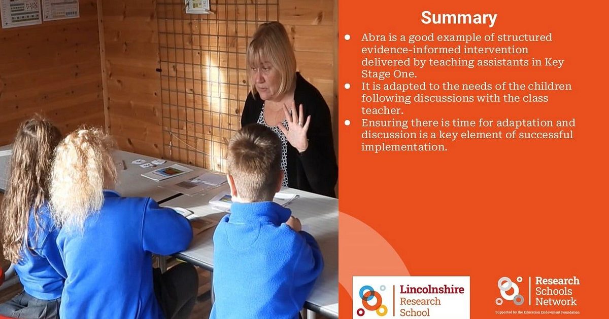 Teaching assistants delivering structured… | Research Schools Network